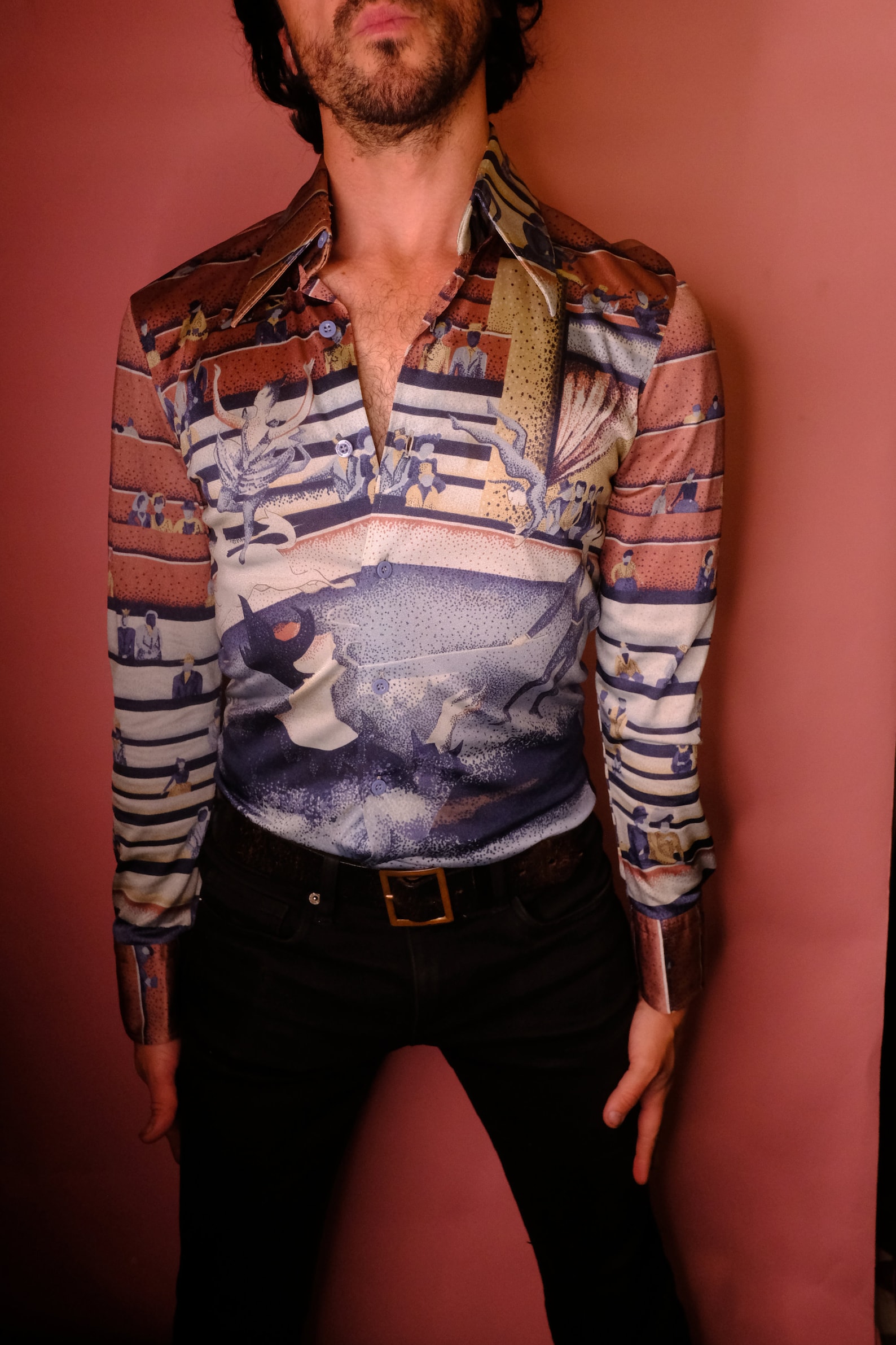 Vintage 1970s NIK NIK Disco Shirt Small RARE - Etsy