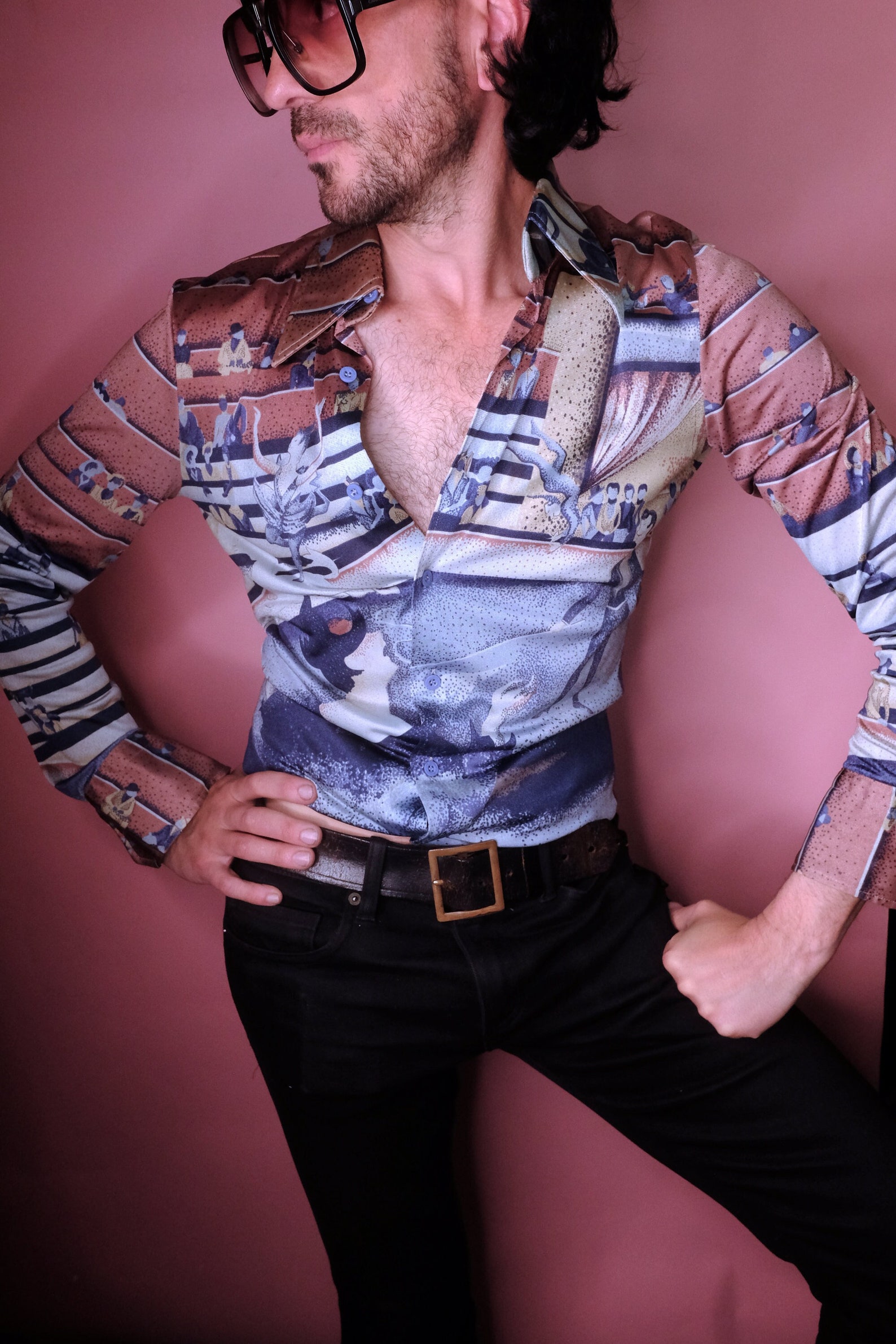 Vintage 1970s NIK NIK Disco Shirt Small RARE - Etsy