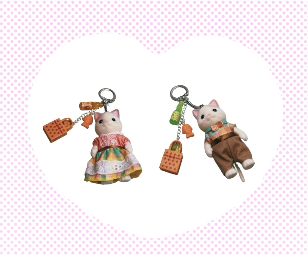 Calicocritters Cat Parents Keychains Shopping Theme Aesthetic ...