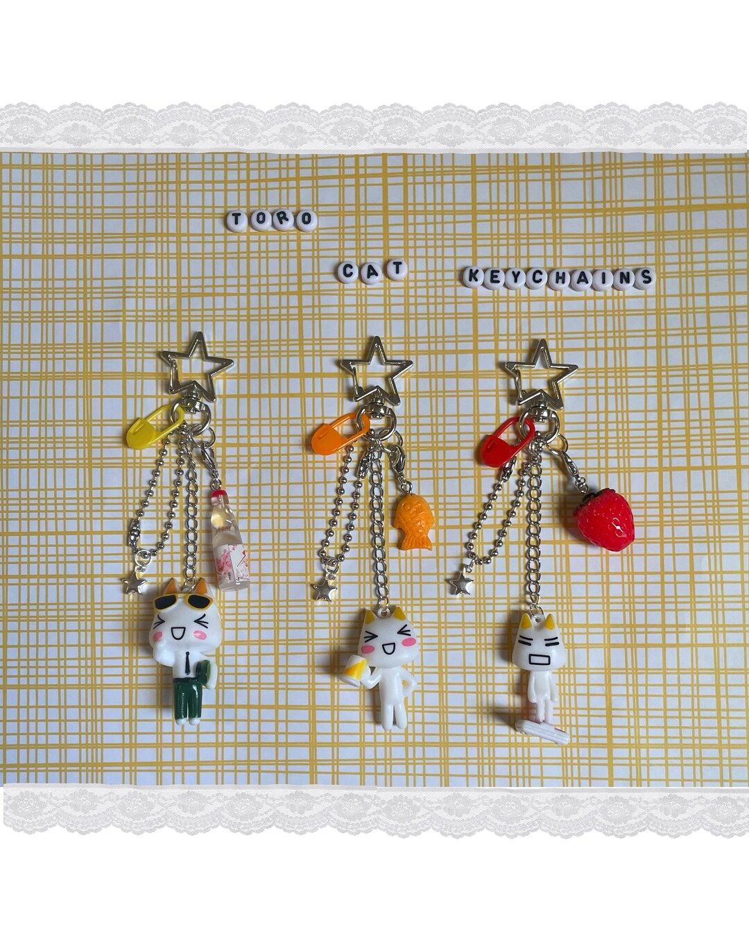 Toro Inoue Figure Keychains Aesthetic Funny Cat Keychain Cat Lover ...