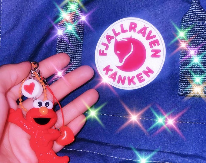 Retro Sesame Street Elmo Keychain | Elmo’s World, Y2k Charms | Japanese ...