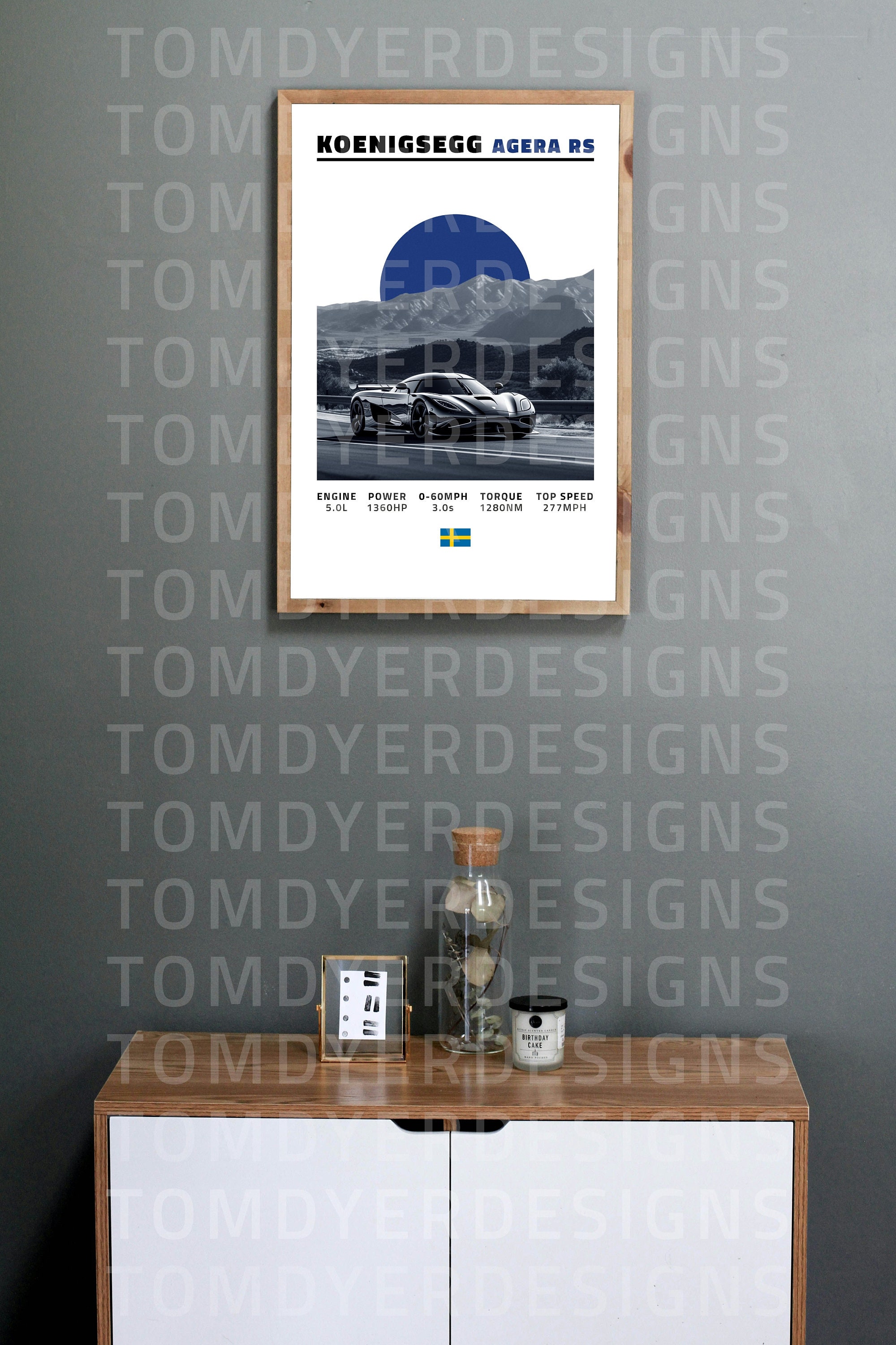 Koenigsegg Agera RS Poster A3 - Etsy