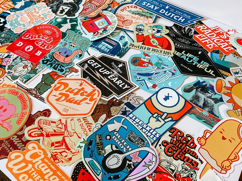 Dutch Bros Sticker Pack Set of 25 Unique Vinyl Decals, Perfect for ...