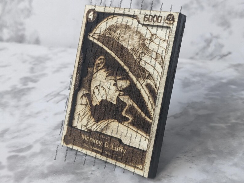 Custom Laser Engraved Anime Card | Wooden TCG Display | Anime Gift ...