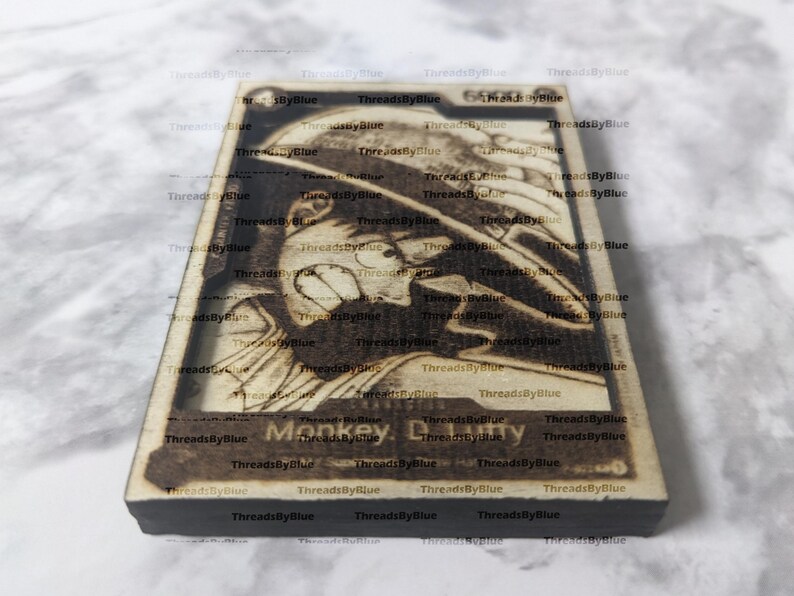 Custom Laser Engraved Anime Card | Wooden TCG Display | Anime Gift ...