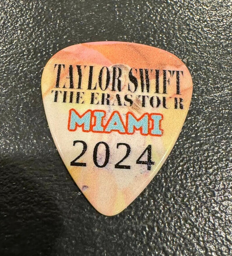 Taylor Swift Guitar Pick for Miami 2024 Eras Tour Concert - Etsy