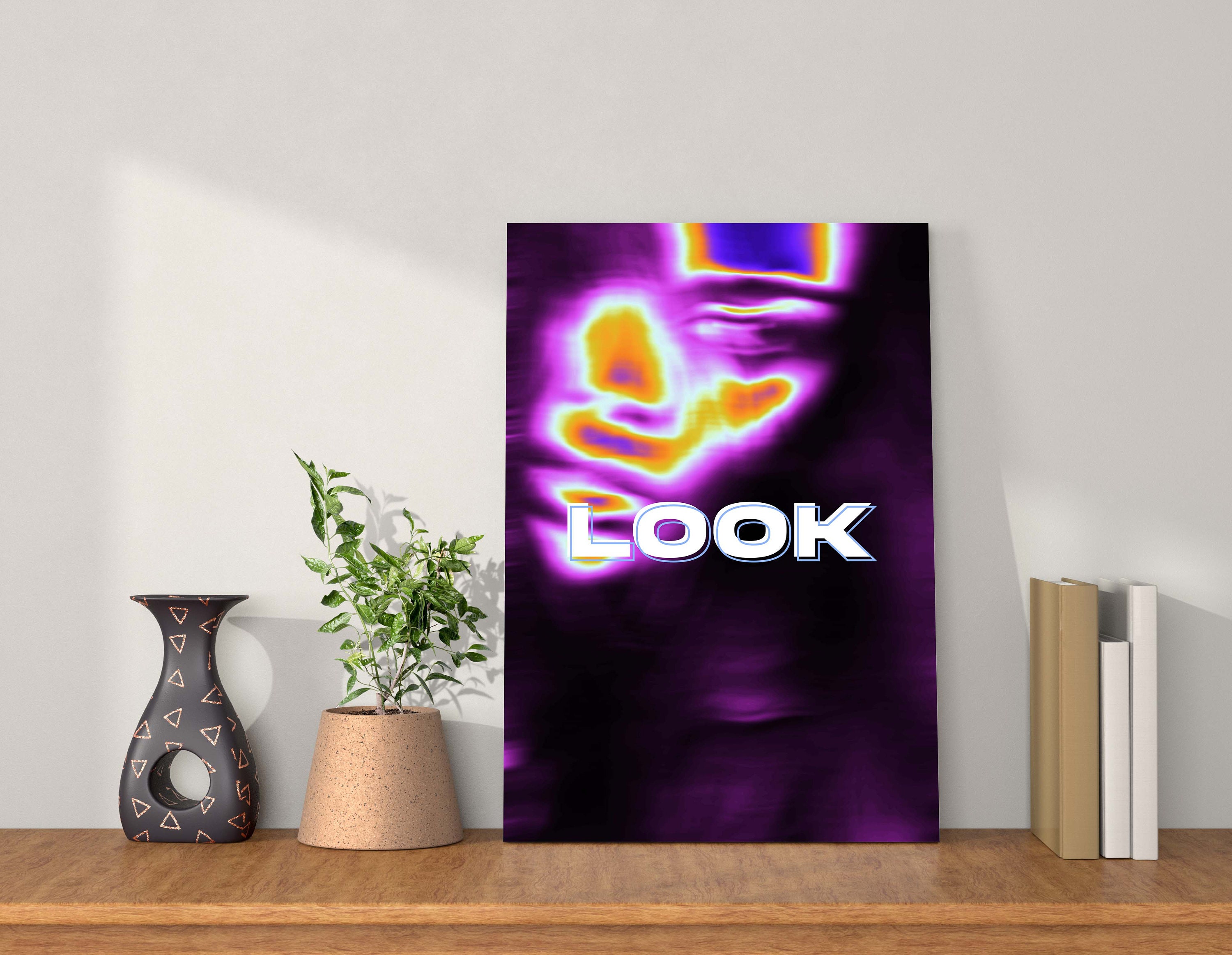 Never Look Back Heatmap Art Poster Set of 3, Gaming Room Wall Art ...