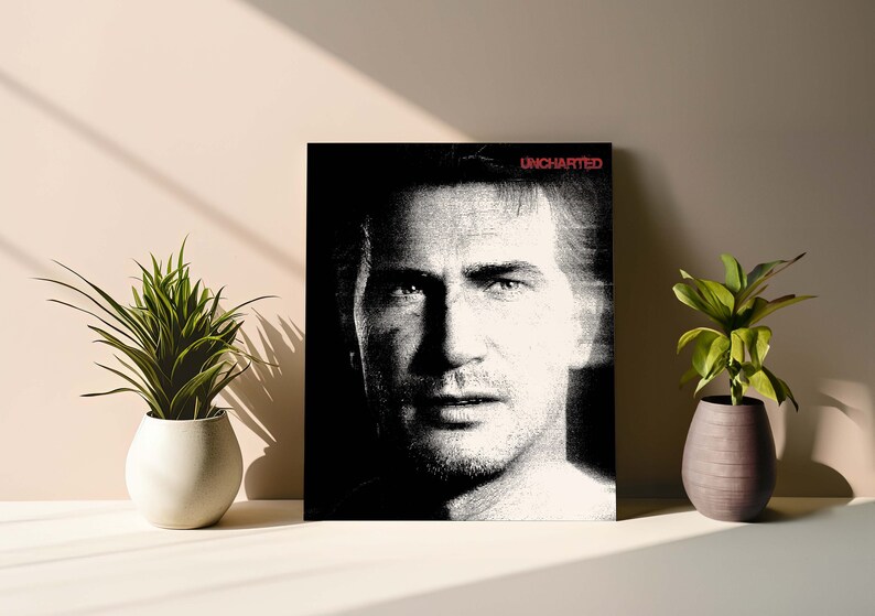 Nathan Drake Grunge Scans Art Poster Set of 3, Gaming Room Wall Art ...