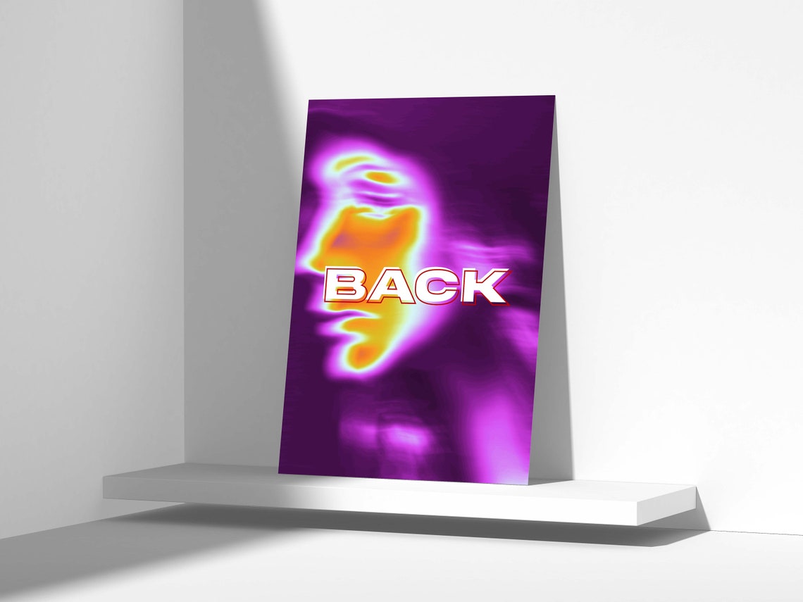 Never Look Back Heatmap Art Poster Set of 3, Gaming Room Wall Art ...