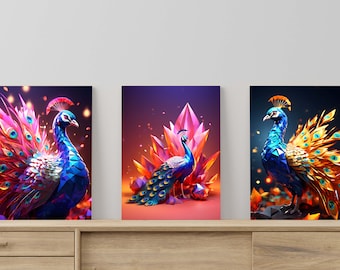 Sakura Watercolor Painting Art Poster Set of 3, Wall Art, Sakura ...