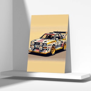 Audi Sport Quattro S1 Pixel Art Poster Set: Retro Gaming Room Decor ...