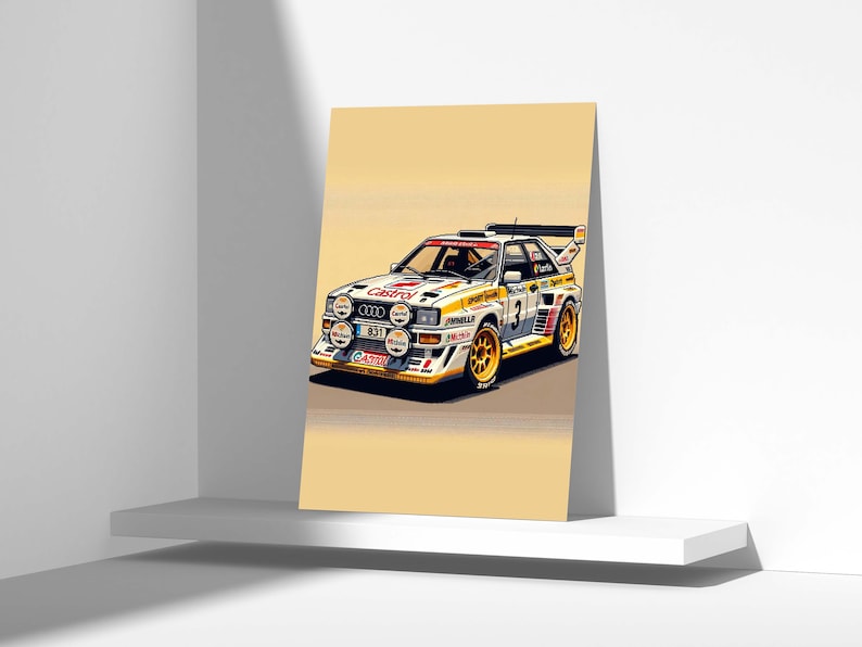 Audi Sport Quattro S1 Pixel Art Poster Set: Retro Gaming Room Decor ...