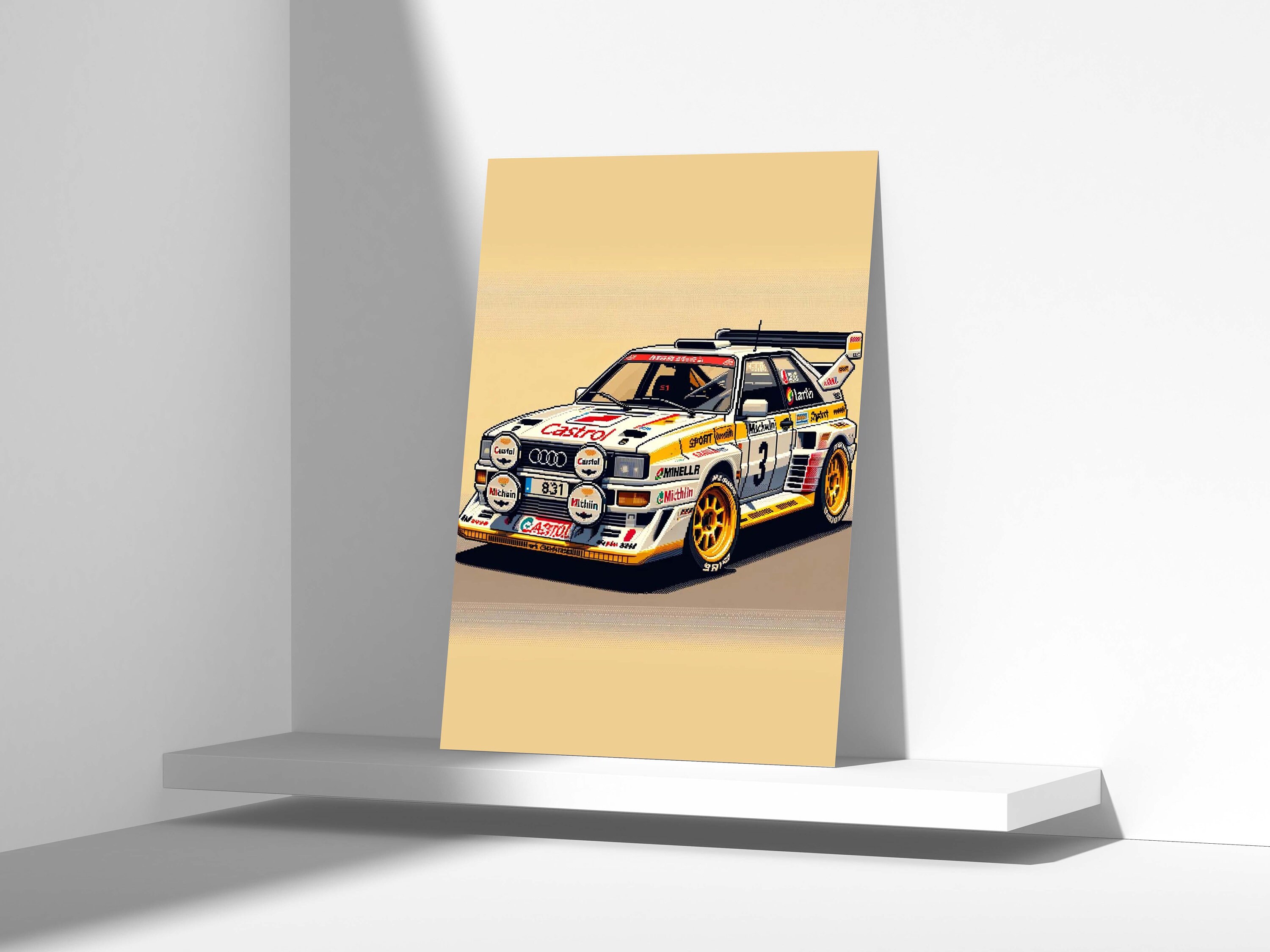 Audi Sport Quattro S1 Pixel Art Poster Set: Retro Gaming Room Decor ...