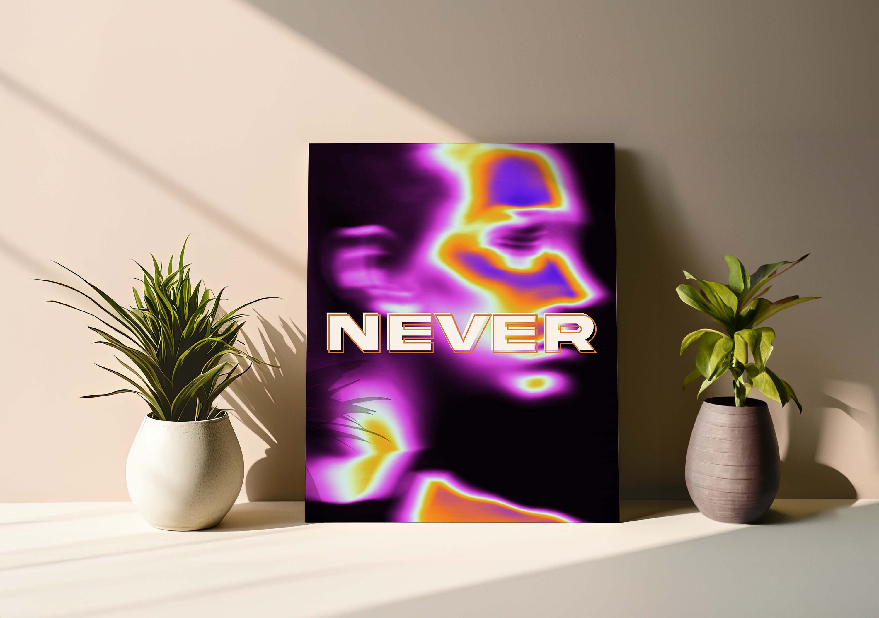 Never Look Back Heatmap Art Poster Set of 3, Gaming Room Wall Art ...