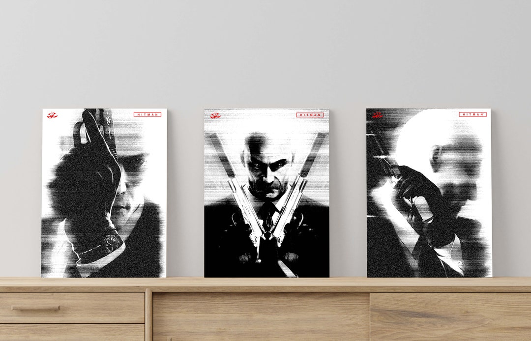 Hitman Grunge Art Poster Set: Gaming Room Decor (digital Download) - Etsy