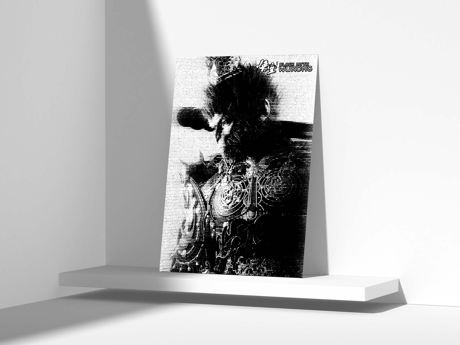 Black Myth Wukong Grunge Scans Art Poster Set of 3, Gaming Room Wall ...