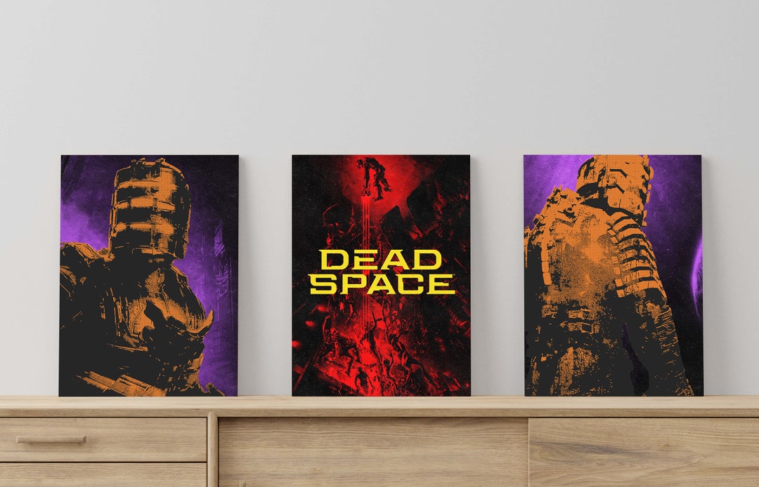 Dead Space Halftone Art Poster Set of 3, Gaming Room Wall Art, Dead ...