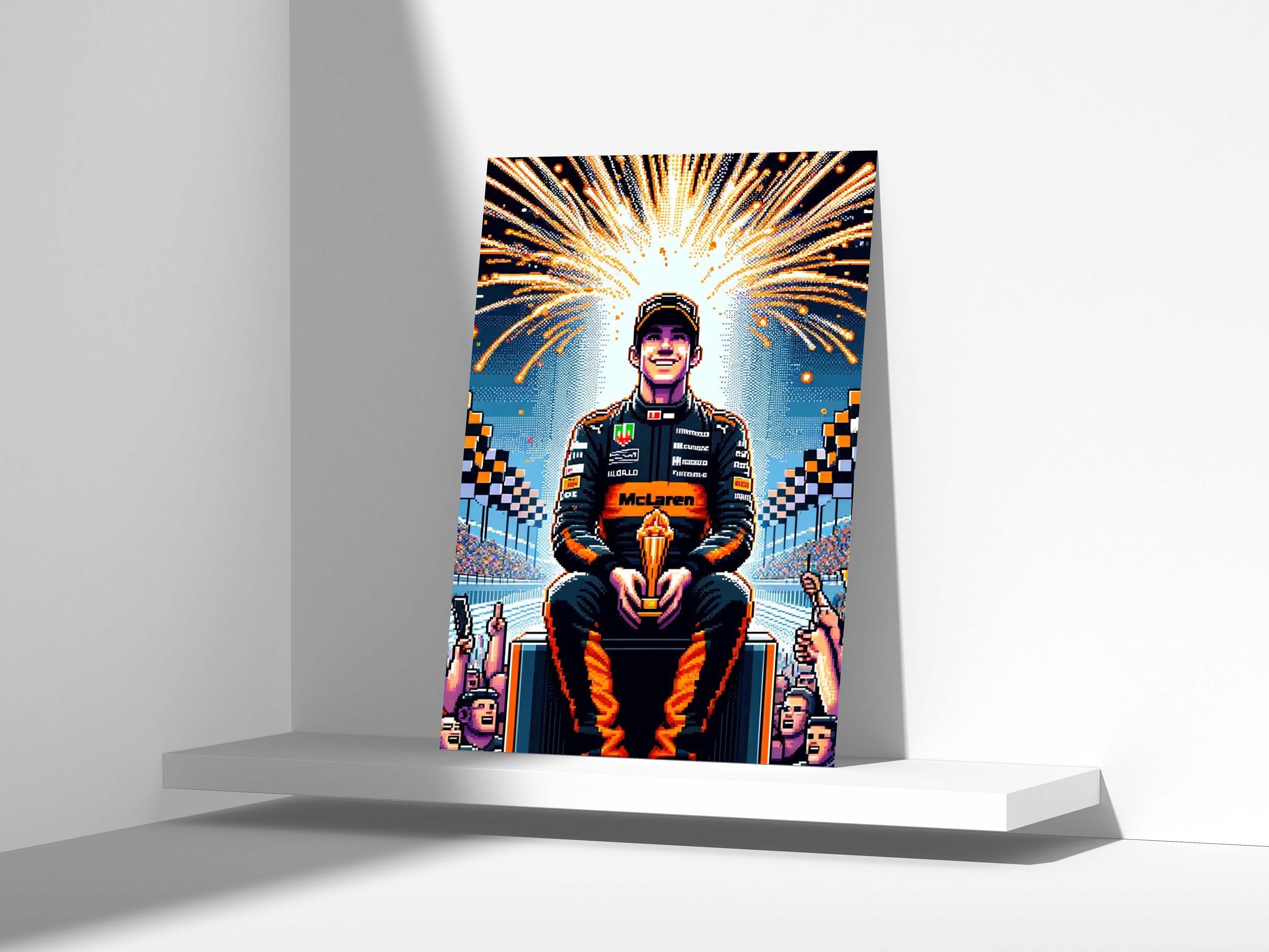 Formula 1 Pixel Art Poster Set of 3, Gaming Room Wall Art, Mclaren F1 ...