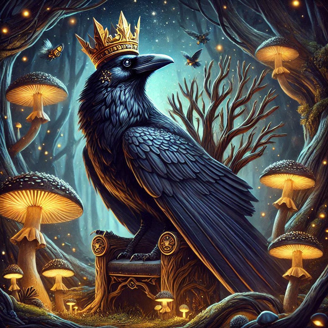 Raven Overlord Spirit Companion, the Regal Guardian of Secrets and ...