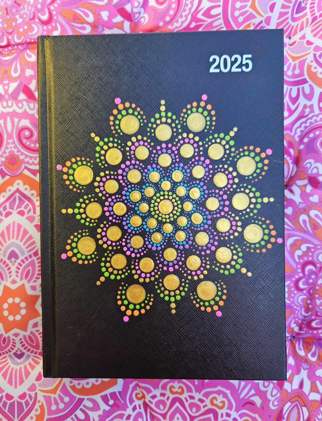 2025 Dot Art Mandala Diary A5 Hand Painted - Etsy