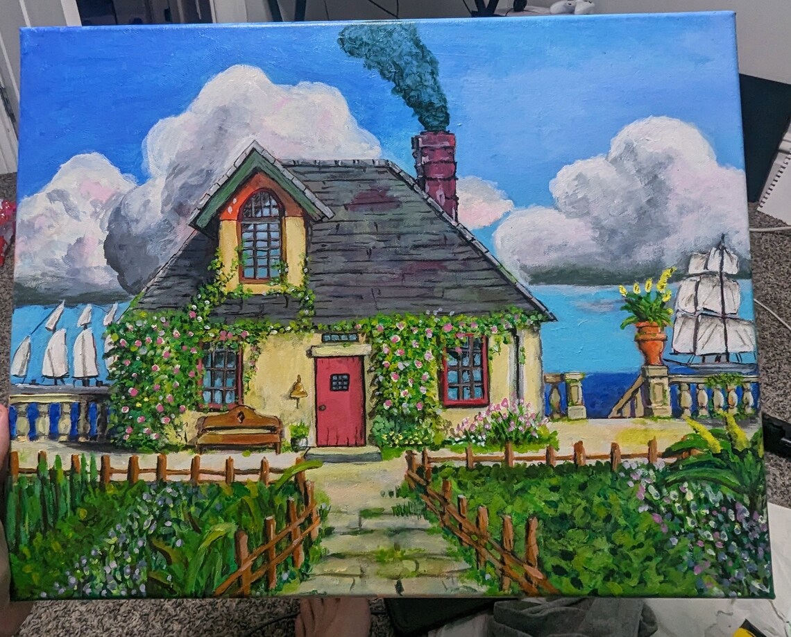 Hand Painted Studio Ghibli Anime Scenes - Etsy
