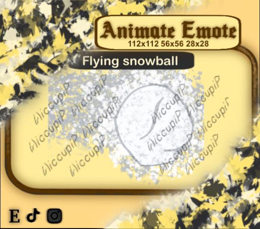 Flying Snowball Animated Emote - Etsy