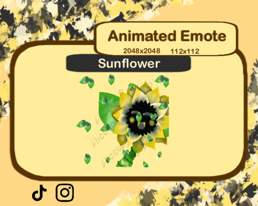 Sunflower Dance Twitch, Youtube, Discord - Etsy