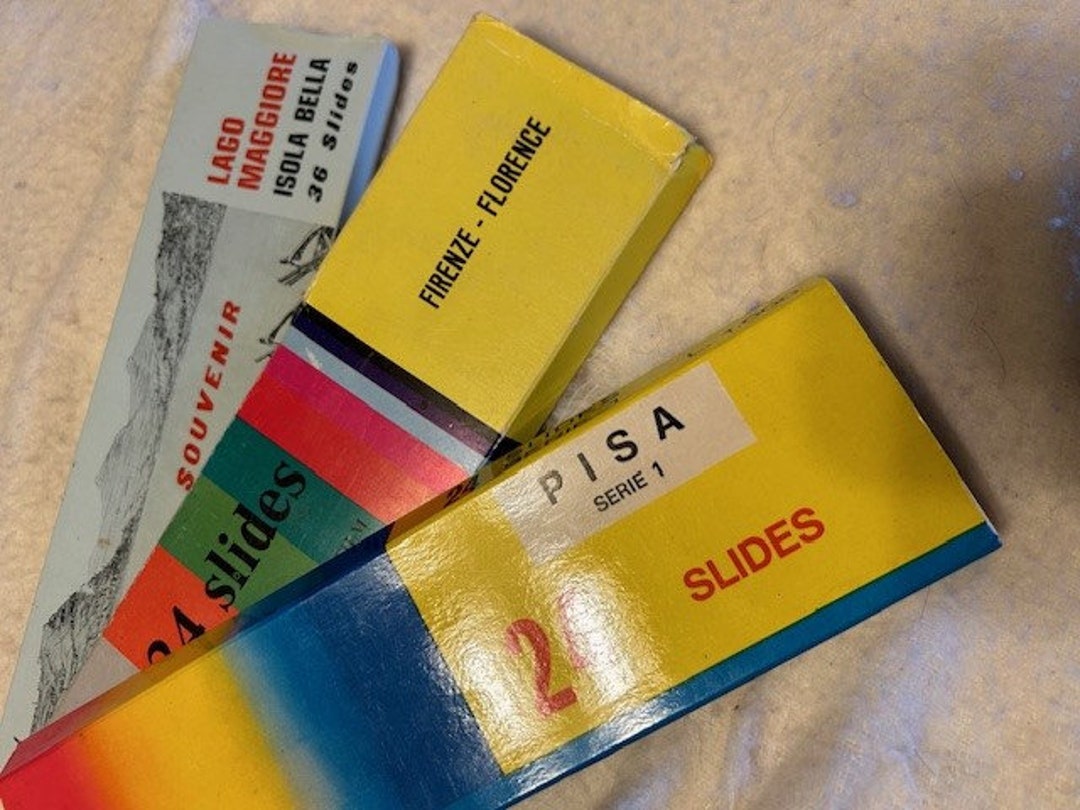 Vintage Slide Pack and Guidebook Bundle - Florence, Pisa & Lago ...