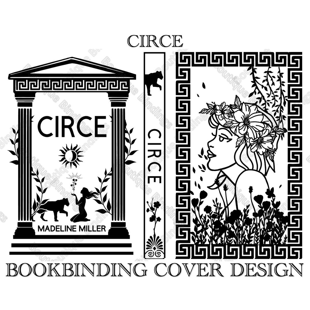 Circe Bookbinding Cover Design SVG Files, Vinyl Book Cover Design ...