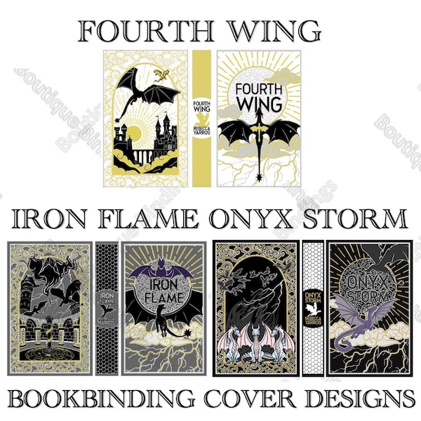 Fourth Wing Book Cover - Etsy