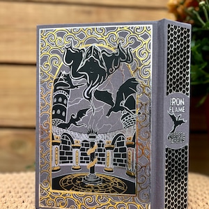 Iron Flame Bookbinding Cover Design SVG Files, Vinyl Book Cover Design ...