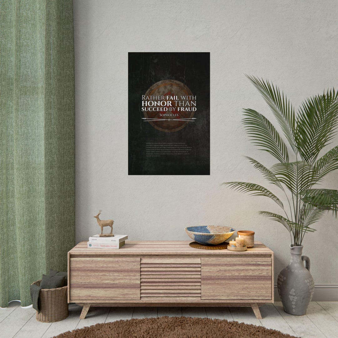 Sophocles Poster | Integrity Over Success: Ancient Wisdom | Stoic Wall ...