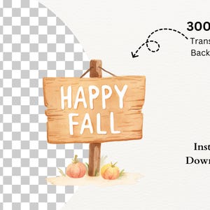 Cute Cozy Fall Watercolor Clipart Bundles, Printable Boho Autumn ...