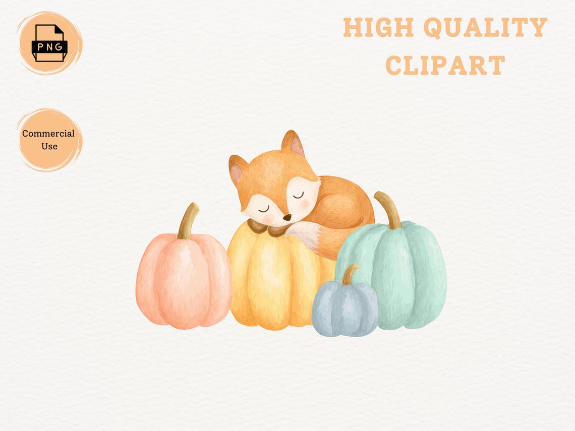 Cute Cozy Fall Watercolor Clipart Bundles, Printable Boho Autumn ...