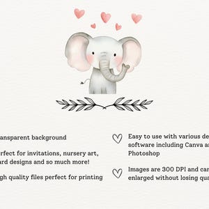 Cute Loving Safari Animal Watercolor Clipart Bundle, Printable ...