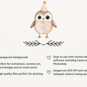 Cute Woodland Birthday Party Watercolor Clipart Bundle, Whimsical ...