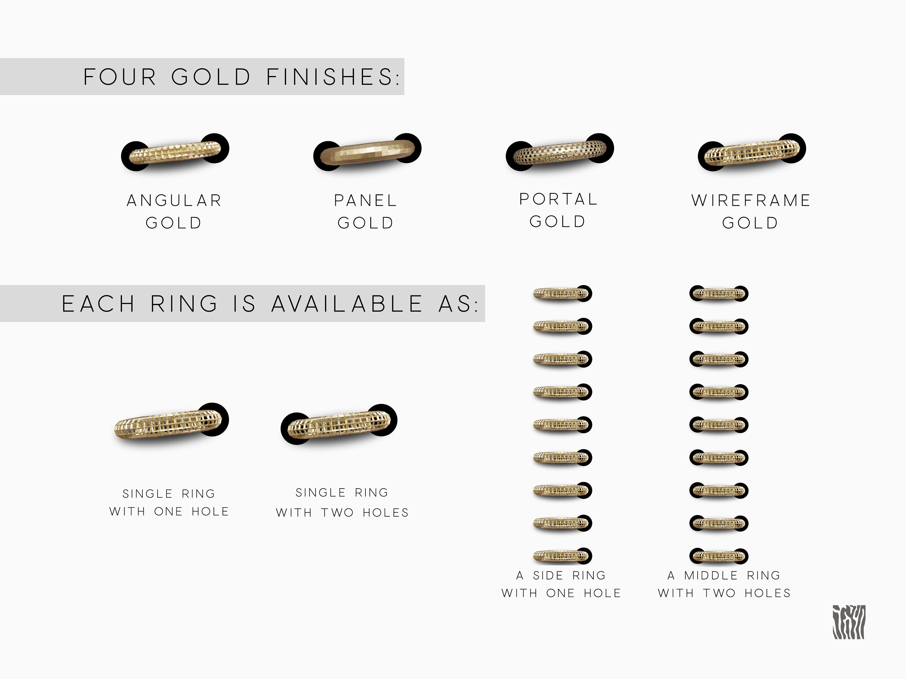 Digital Binder Rings in a Gold Structured Finish to Use in Digital ...