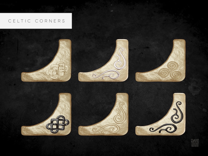 Celtic Gold Corner Clipart for Your Digital Scrapbooks, Embellish Your ...