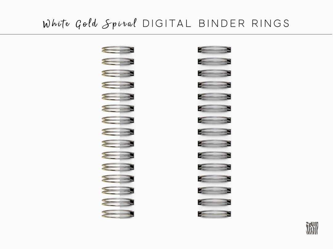 Digital Spiral Binder Rings in a White Gold Finish for People Who Like ...
