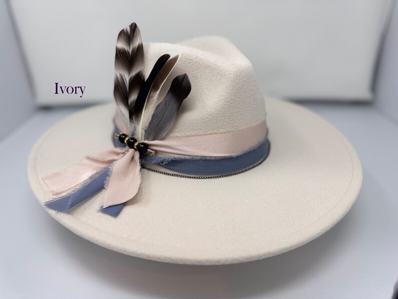 Feathered Fedora Hat - Etsy