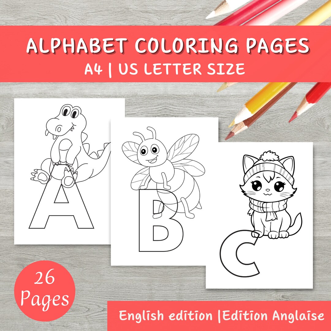 Alphabet Coloring Pages, Alphabet Coloring Pages for Kids, Abc Coloring ...