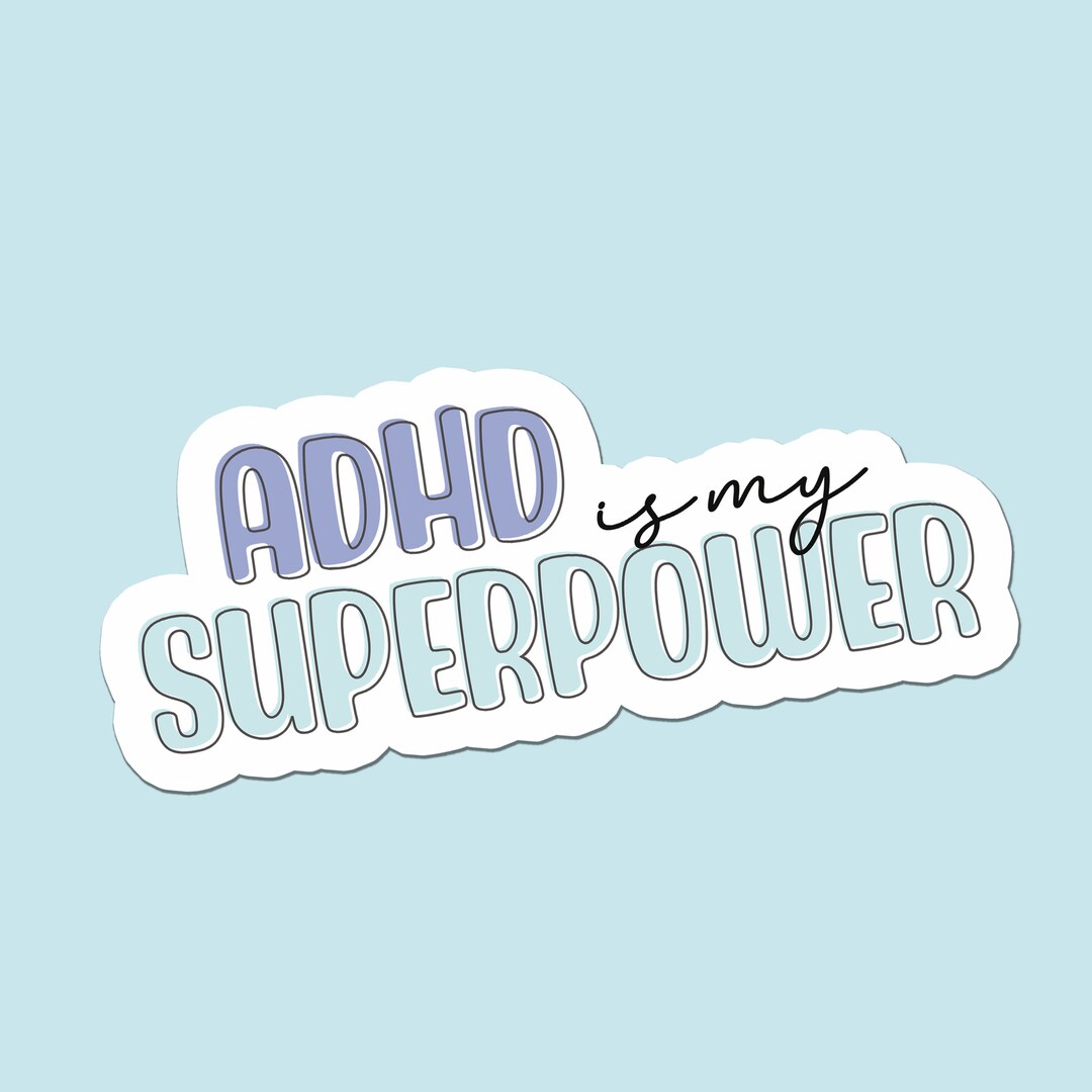 ADHD Vinyl Anxiety Mental Health Sticker Vinyl Sticker Vinyle Sticker ...