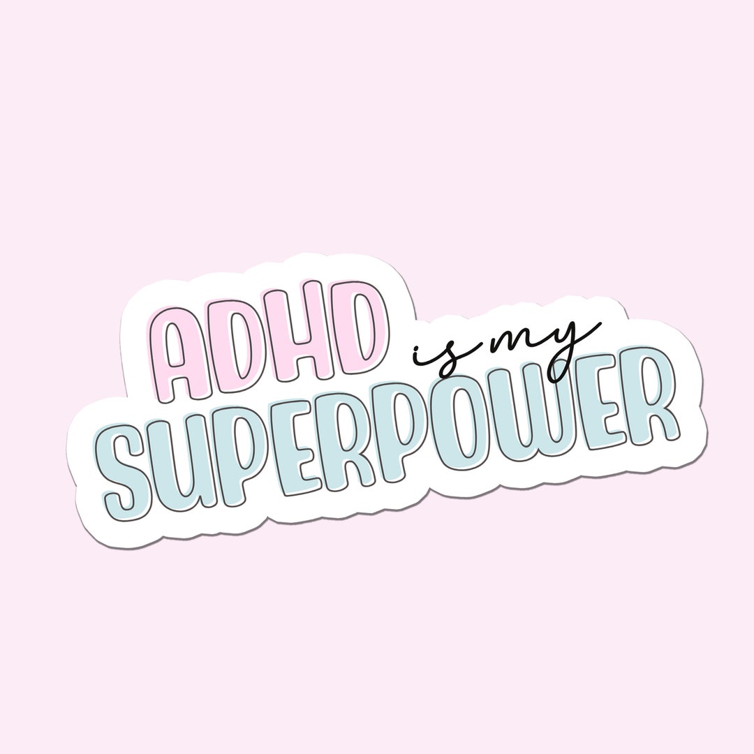 ADHD Vinyl Anxiety Mental Health Sticker Vinyl Sticker Vinyle Sticker ...
