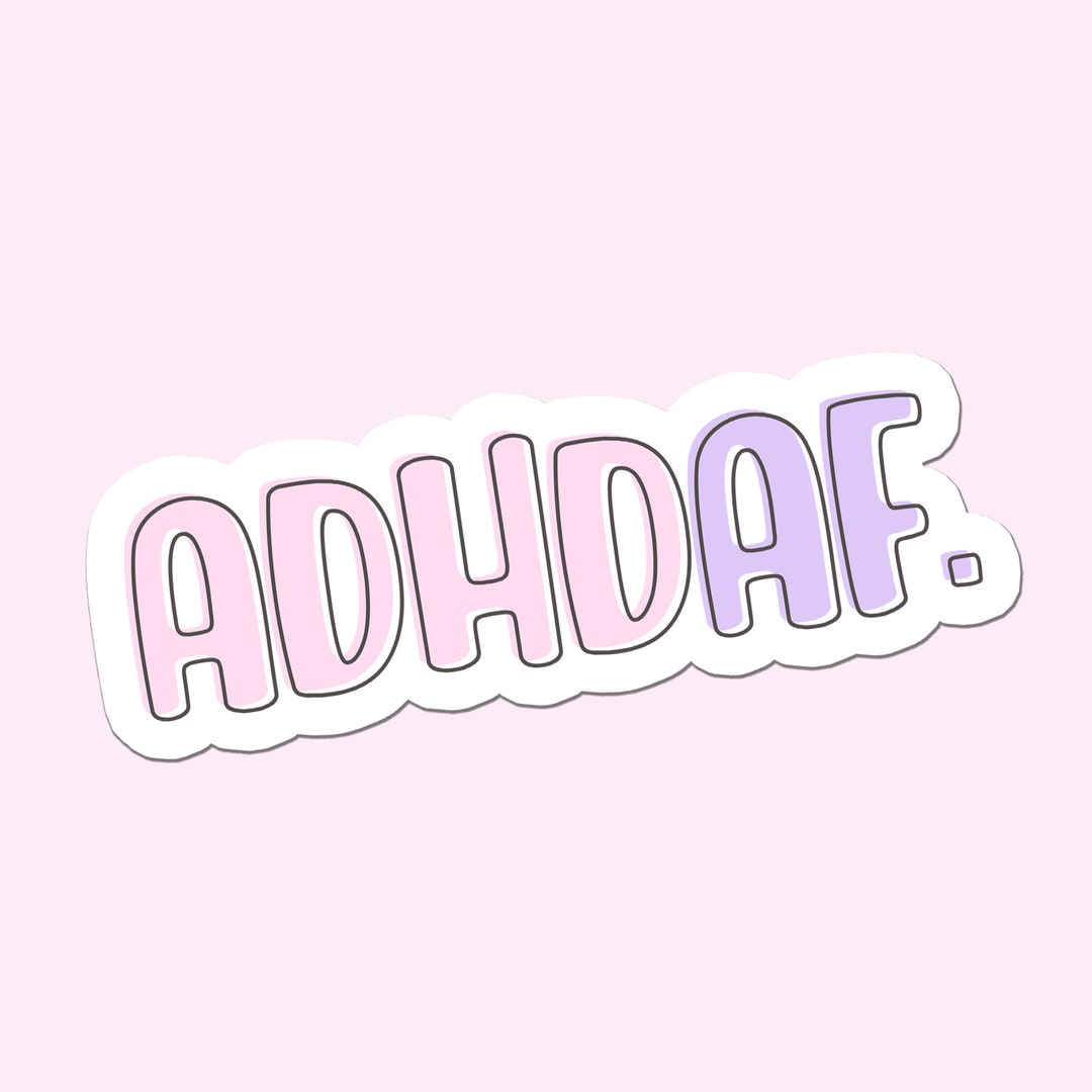 ADHD Vinyl Anxiety Mental Health Sticker Vinyl Sticker Vinyle Sticker ...