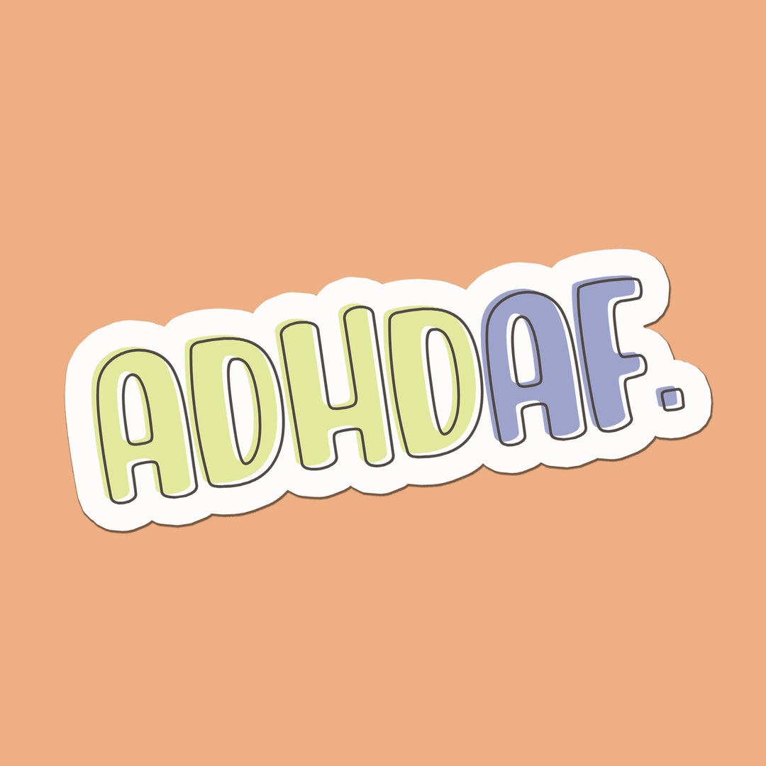 ADHD Vinyl Anxiety Mental Health Sticker Vinyl Sticker Vinyle Sticker ...