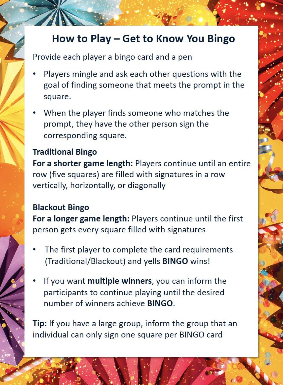 Team Building Activity Get to Know You Bingo - Etsy