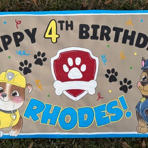 Character Birthday Banner | Birthday Party Banner | Kraft Paper Banner ...