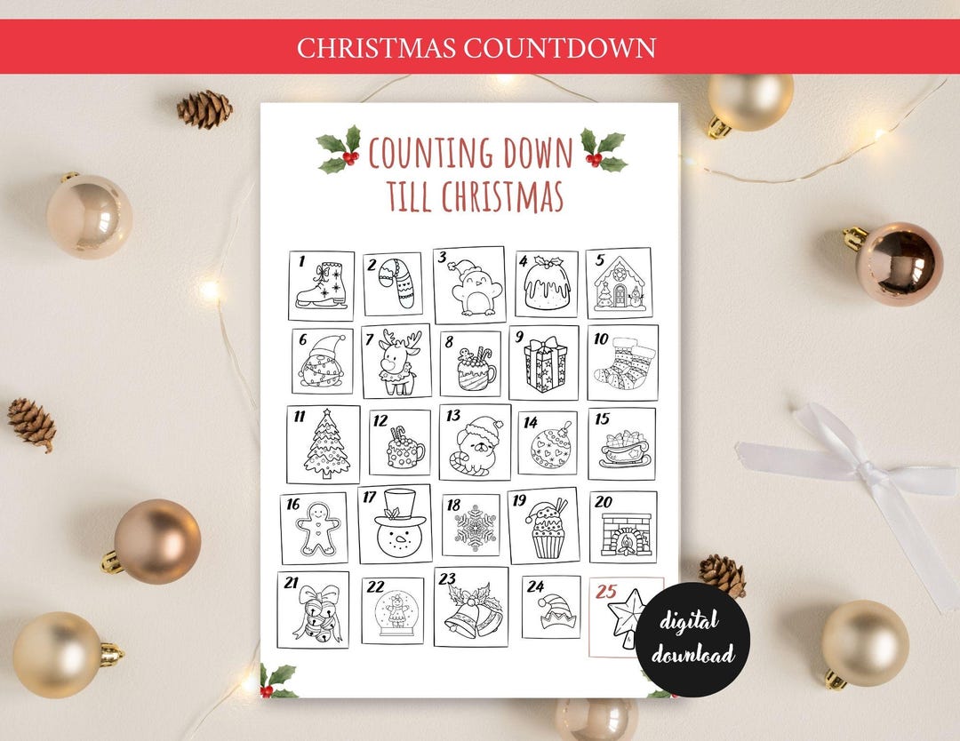 Christmas Countdown - Adventcalendar for Christmas - Counting Down ...