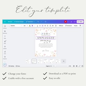 Unplugged Ceremony Sign, No Devices Allowed at Your Wedding -4 Sizes ...