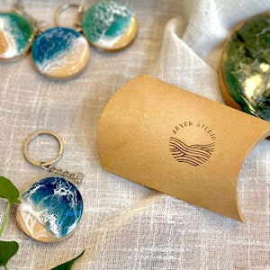 Beautiful Resin Ocean Keychain, Mother Daughter Keyring, Coastal Key ...